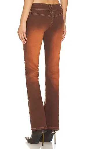 JADED LONDON Slim Bootcut Stretch Jeans In Orange