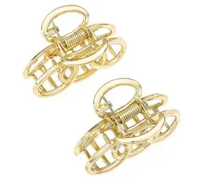 Ettika Set Of Two Goldtone Hair Clips - One-color