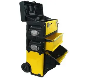 STALWART Stackable 3-in-1 Portable Tool Box On Wheels