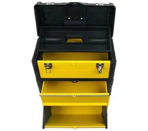 STALWART Stackable 3-in-1 Portable Tool Box On Wheels