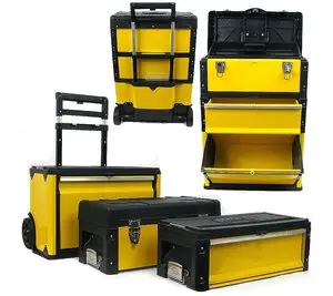 STALWART Stackable 3-in-1 Portable Tool Box On Wheels
