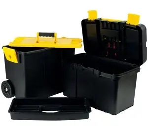 STALWART Portable Tool Box W/wheels Stackable Tool Chest - One-color