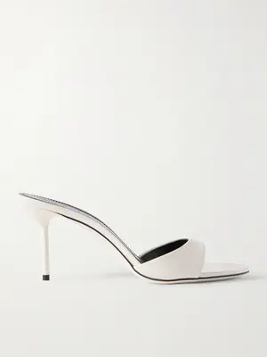 Paris Texas Lidia 70 Patent-leather Mules - White