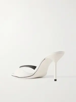 Paris Texas Lidia 70 Patent-leather Mules - White