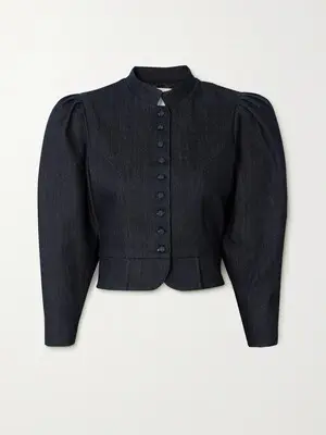 DESTREE Amoako Denim Peplum Jacket - Blue