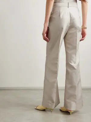 Rosie Assoulin Dupioni Flared Trousers
