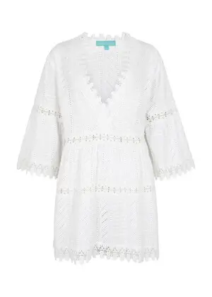 Melissa Odabash Victoria Broderie-anglaise Cotton Kaftan - White