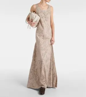 Brunello Cucinelli Floral Maxi Dress