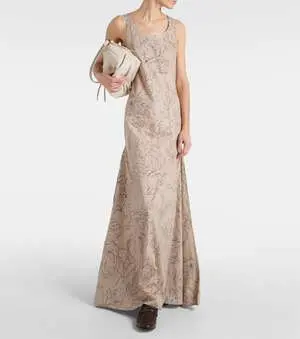 Brunello Cucinelli Floral Maxi Dress