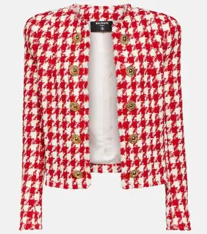 Balmain Houndstooth Tweed Jacket - Multicoloured