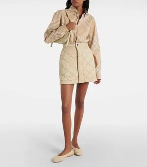 Burberry Ekd Quilted Leather Ballerinas - Beige