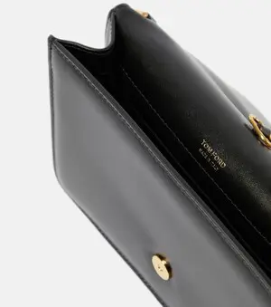 TOM FORD Small Leather Shoulder Bag - Black