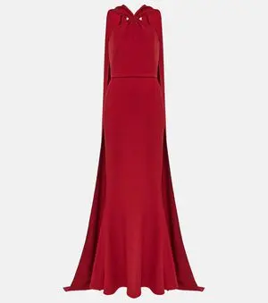 Safiyaa Lilien Halterneck Gown - Red