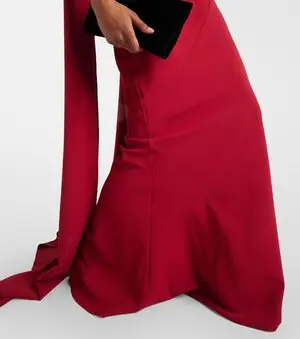 Safiyaa Lilien Halterneck Gown - Red