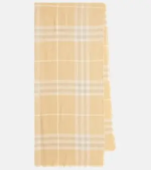 Burberry Burberry Burberry Check Wool Scarf Beige