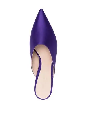 SCAROSSO Laura 60mm Satin Mules - Purple