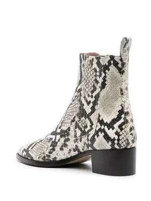 SCAROSSO Olivia 40mm Snakeskin Boots