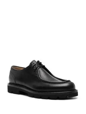 SCAROSSO Damiano Leather Derby Shoes - Black