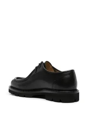 SCAROSSO Damiano Leather Derby Shoes - Black