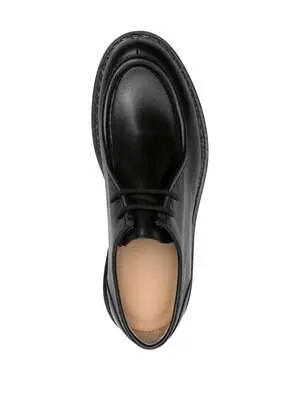 SCAROSSO Damiano Leather Derby Shoes - Black