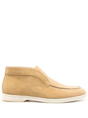 SCAROSSO Leonarda Suede Ankle Boots - Brown