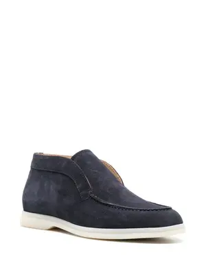 SCAROSSO Leonarda Suede Ankle Boots - Blue