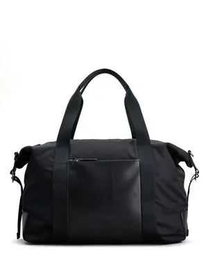 TOD'S Logo-debossed Leather Duffle Bag - Black