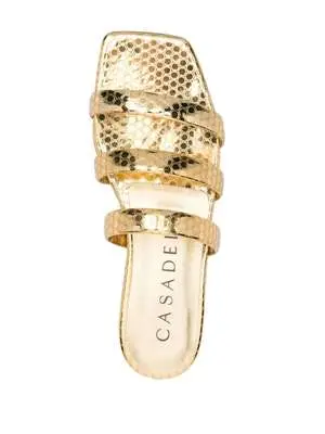 Casadei Atomium Leather Slides