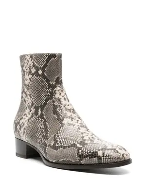 SCAROSSO Warren Python-print Chelsea Boots