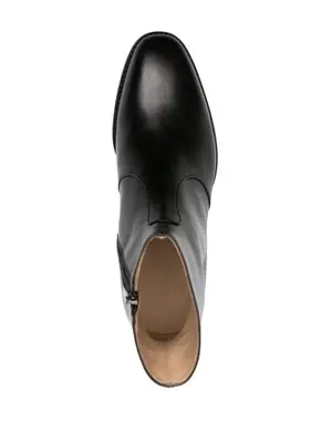 SCAROSSO X Warren Alfie Baker Leather Boots - Black