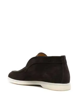 SCAROSSO Leonarda Suede Ankle Boots - Brown