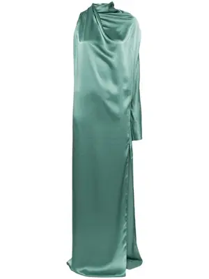 Atlein Single-sleeve Draped Gown