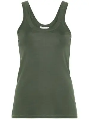 LEMAIRE Ribbed Cotton Top - Green