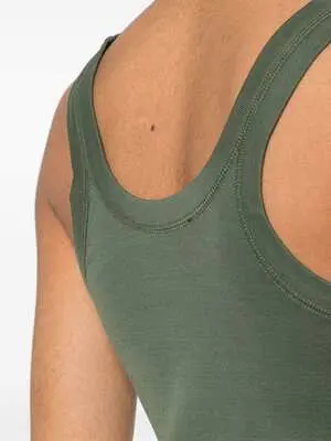 LEMAIRE Ribbed Cotton Top - Green