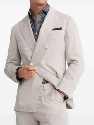 Brunello Cucinelli Striped Double-breasted Blazer