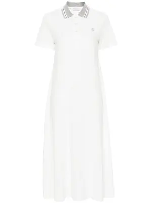 Brunello Cucinelli Cotton Piqué Polo Midi Dress