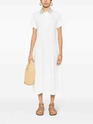 Brunello Cucinelli Cotton Piqué Polo Midi Dress