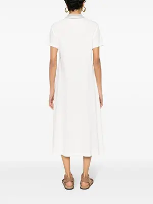 Brunello Cucinelli Cotton Piqué Polo Midi Dress