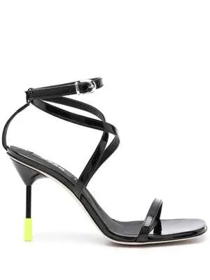 MSGM 95mm Leather Sandals - Black