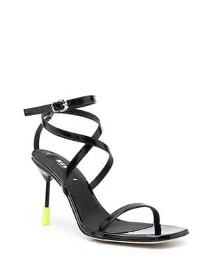 MSGM 95mm Leather Sandals - Black