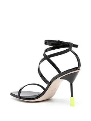 MSGM 95mm Leather Sandals - Black