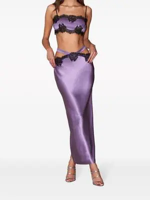 FLEUR DU MAL Lace Cut-out Skirt