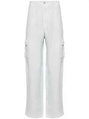 120% Lino Button Detailed Pants For Men