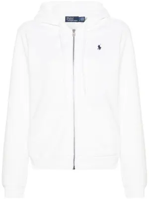 Polo Ralph Lauren Pony Zip-up Hoodie - White