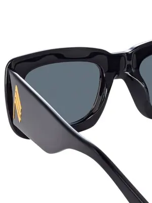 Attico Marfa Rectangle-frame Sunglasses - Black