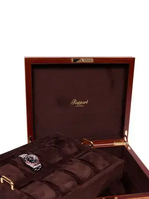 RAPPORT LONDON Heritage Wood Sixteen-watch Box
