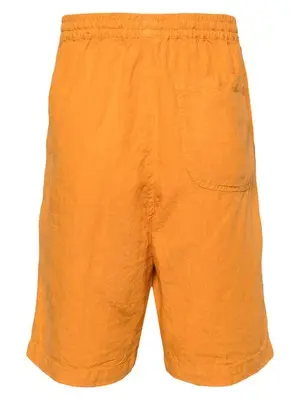 120% Lino Linen Bermuda Shorts - Orange