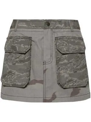 MARINE SERRE Regenerated Camouflage Miniskirt