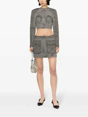 MARINE SERRE Regenerated Camouflage Miniskirt