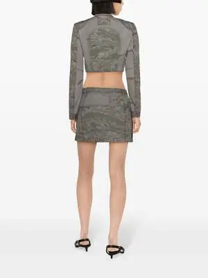 MARINE SERRE Regenerated Camouflage Miniskirt